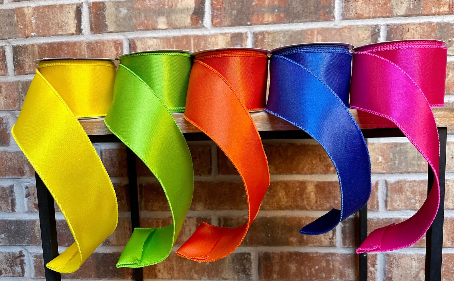 Wired Ribbon Colorful Ribbon Summer Ribbon 2.5 Inch Ribbon - Etsy