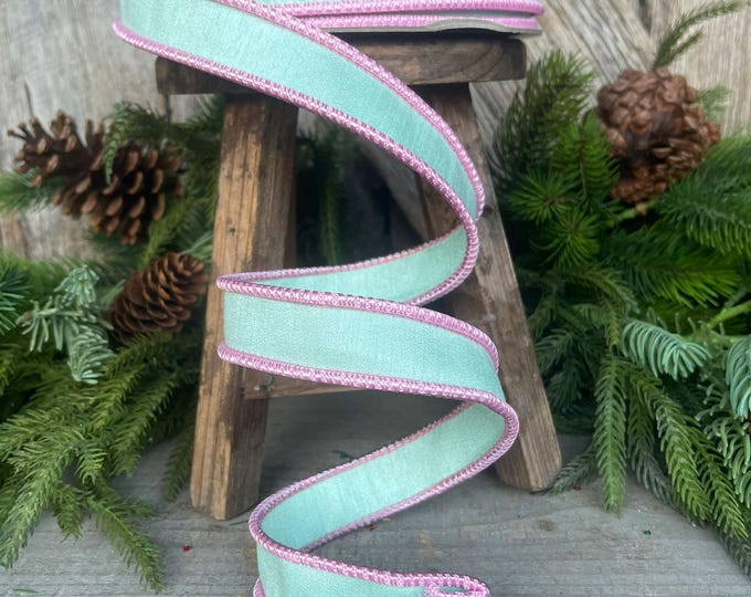 1" Blue Pink Sherbert Cord Ribbon, Farrisilk Ribbon, Light Blue Ribbon ...