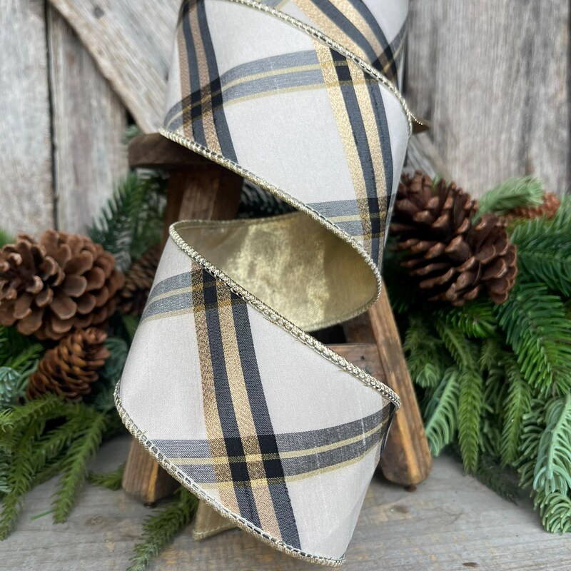 Plaid Wired Ribbon - Etsy