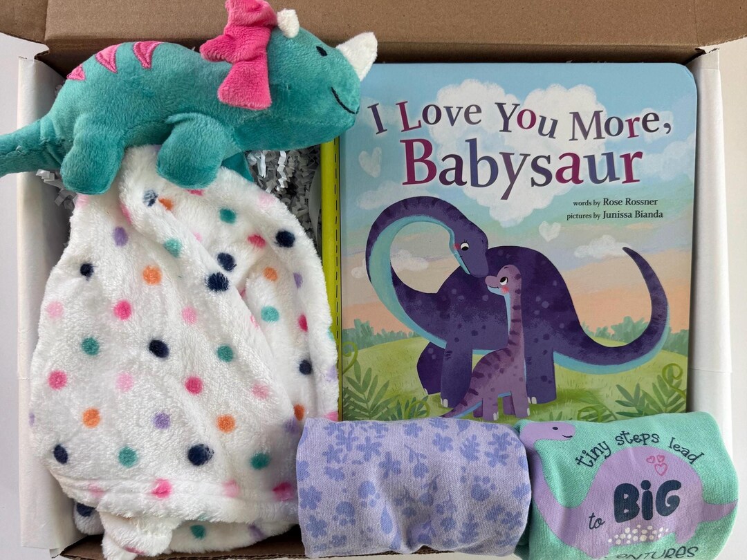 Dinosaur Baby Girl Gift Box | Baby Shower Gift | Newborn Gift ...