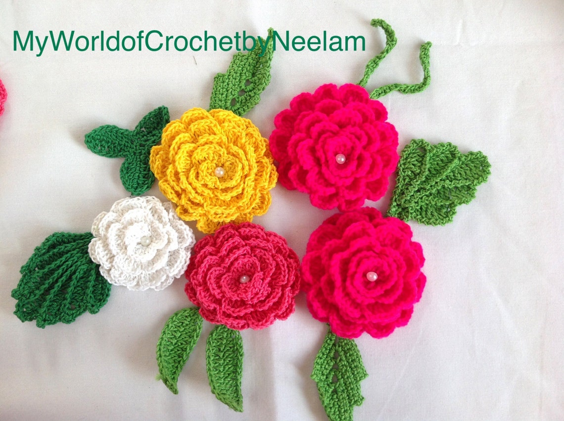 Flower Garland Crochet Pattern, Flower Pattern, PDF Download - Etsy