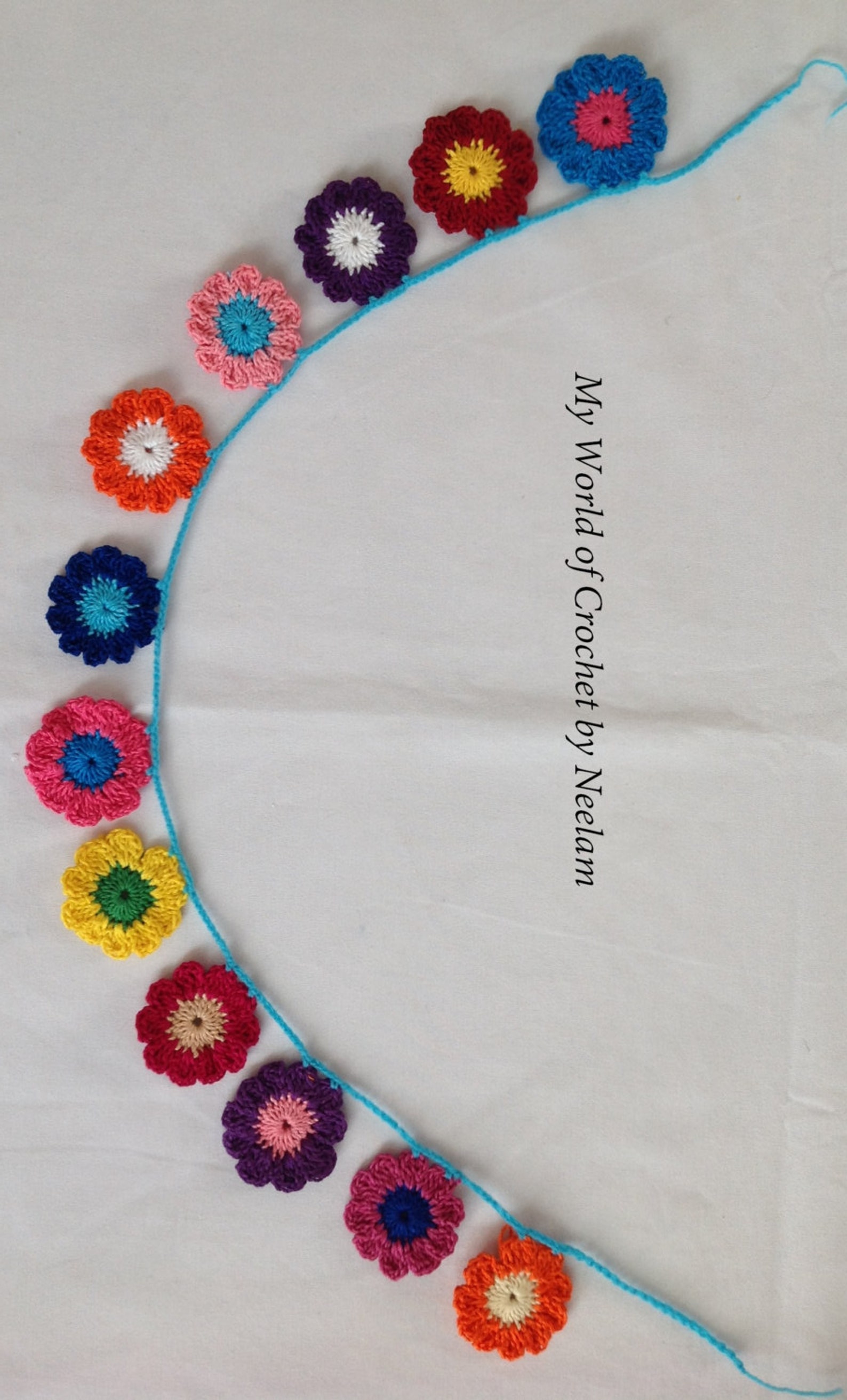 Flower Garland Crochet Pattern, Flower Bunting Pattern, PDF Download ...