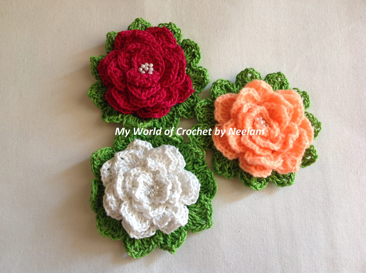 Crochet Rose Leaf Pattern