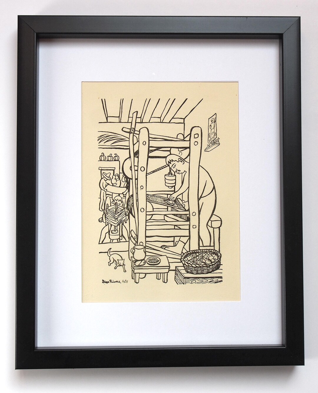 DIEGO RIVERA Original 1931 Signed on the Plate Gravure Print - Oaxaca ...
