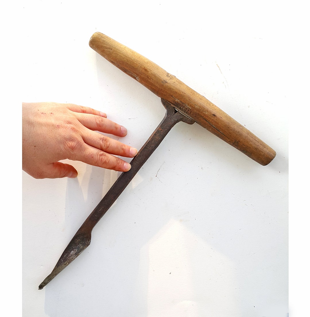 Antique Large Hand Drill Woodworking Tool Wooden Handled - Etsy