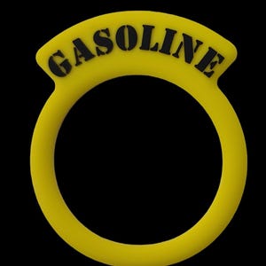 Gasoline Gas Fuel Filler Neck Indicator Indicate Reminder Remind PVC ...