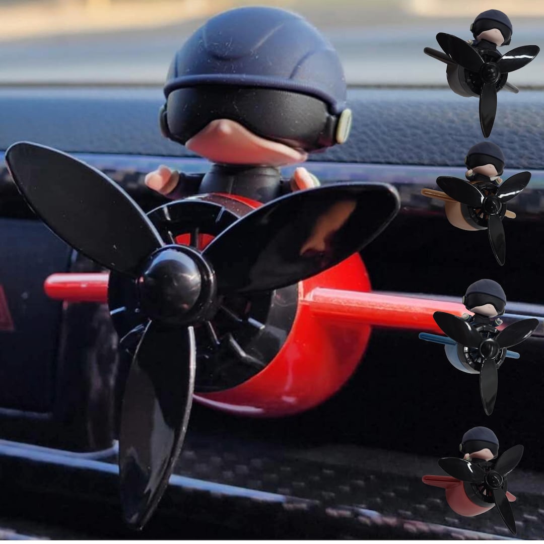 Pilot Airplane Rotating Propeller Car Scent Air Freshener Aromatherapy ...