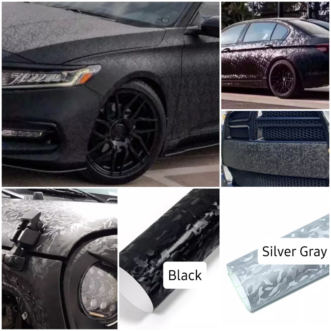 Camo Shadow Ghost Black Silver Gray Camouflage Self Adhesive Vinyl Car ...