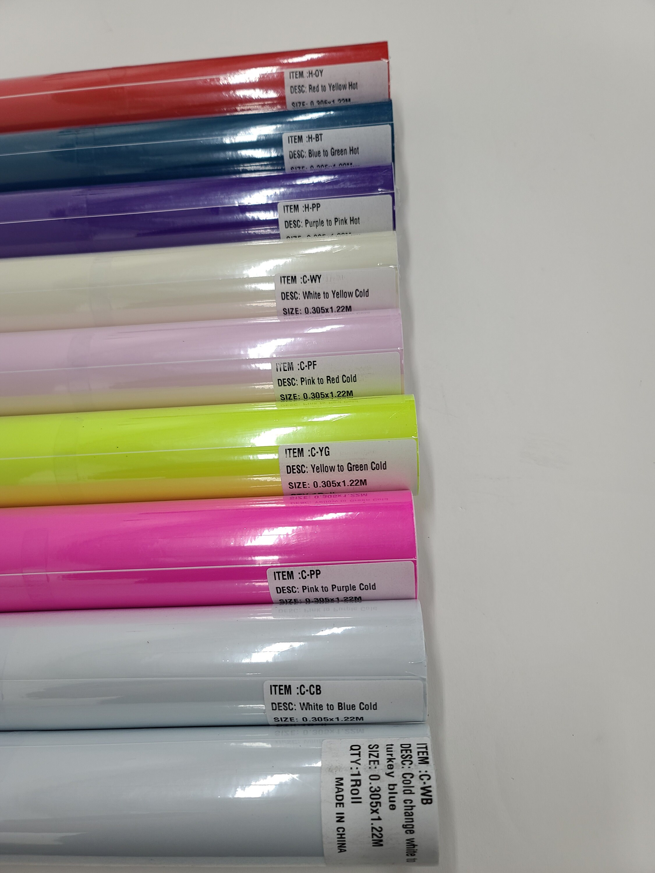 Temperature Hot or Cold Sensitive Color Change Shift 12" X 48" Permeant ...