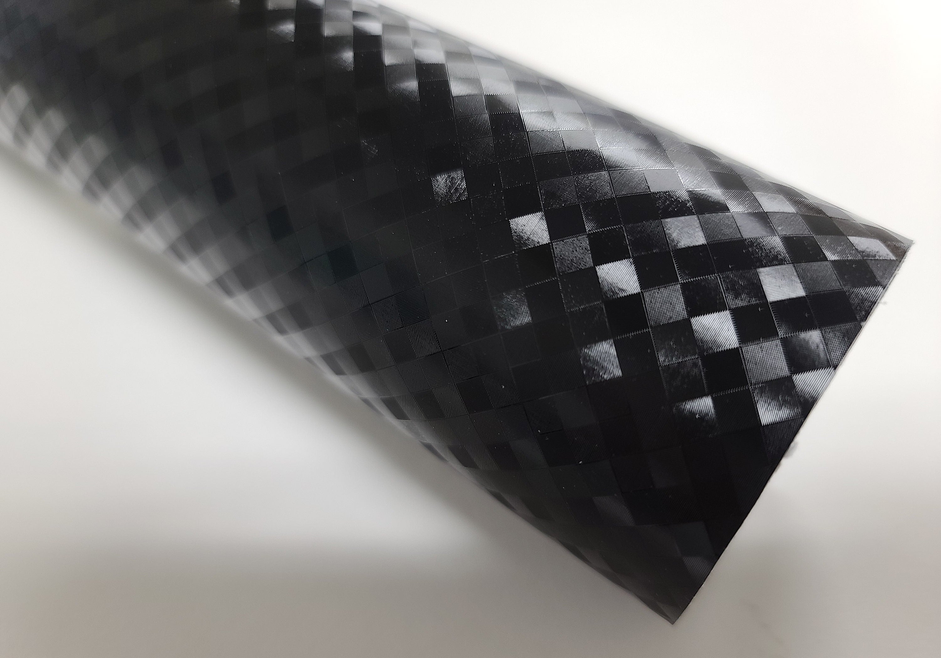 Satin Matte Black Checkered Pattern Self Adhesive Vinyl Car Wrap ...