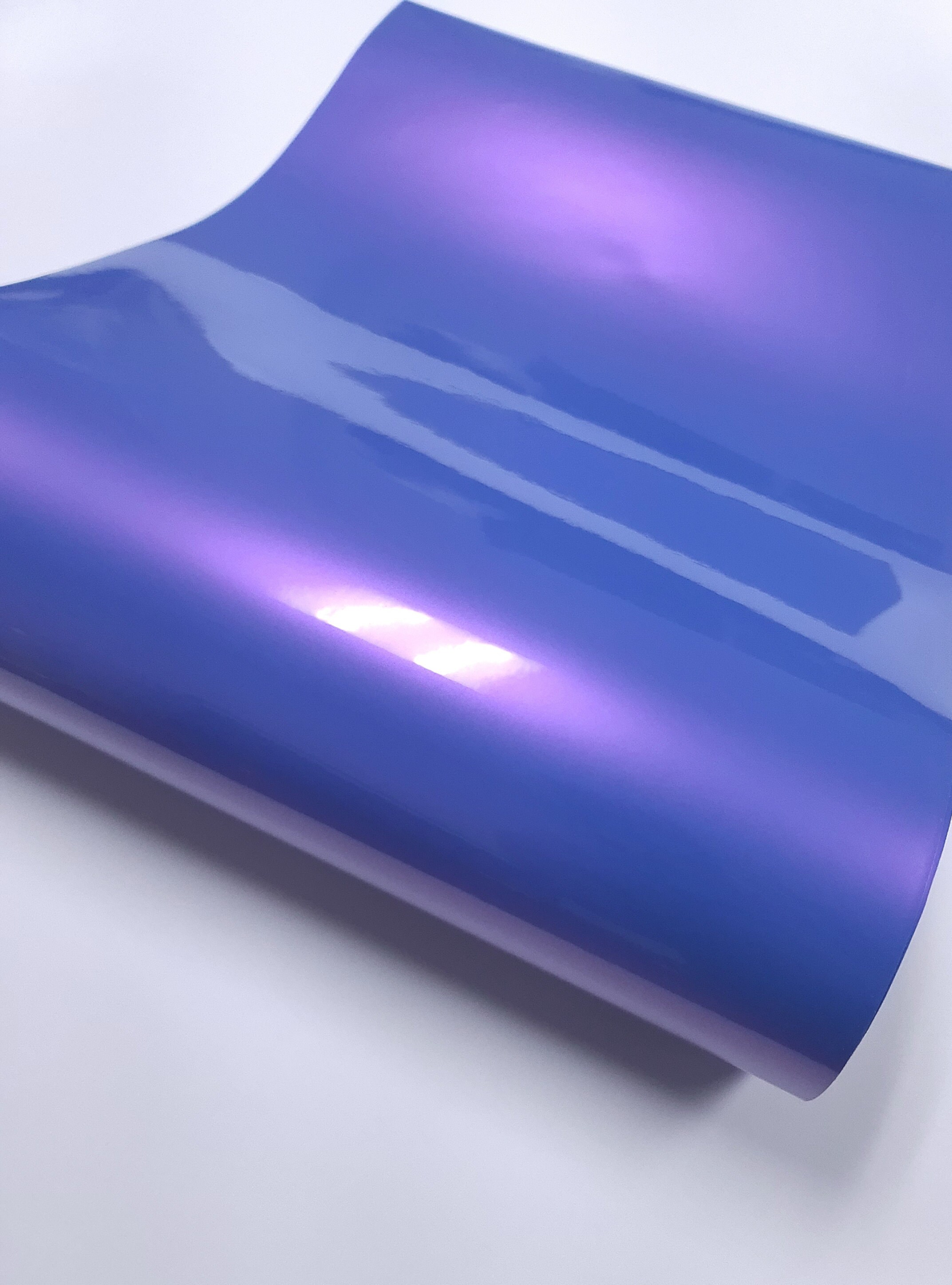 High Gloss Chameleon Purple Blue Self Adhesive Bubble Free Vinyl Wrap ...
