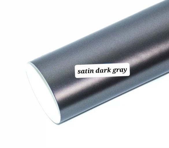 Satin Dark Gray Self Adhesive Vinyl Car Wrap Bubble Free Air Release ...