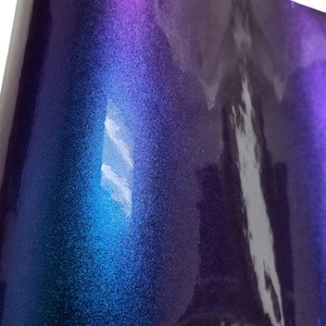 High Gloss Deep Purple Blue Metallic Flip Self Adhesive Bubble Free ...