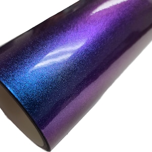 High Gloss Deep Purple Blue Metallic Flip Self Adhesive Bubble Free ...