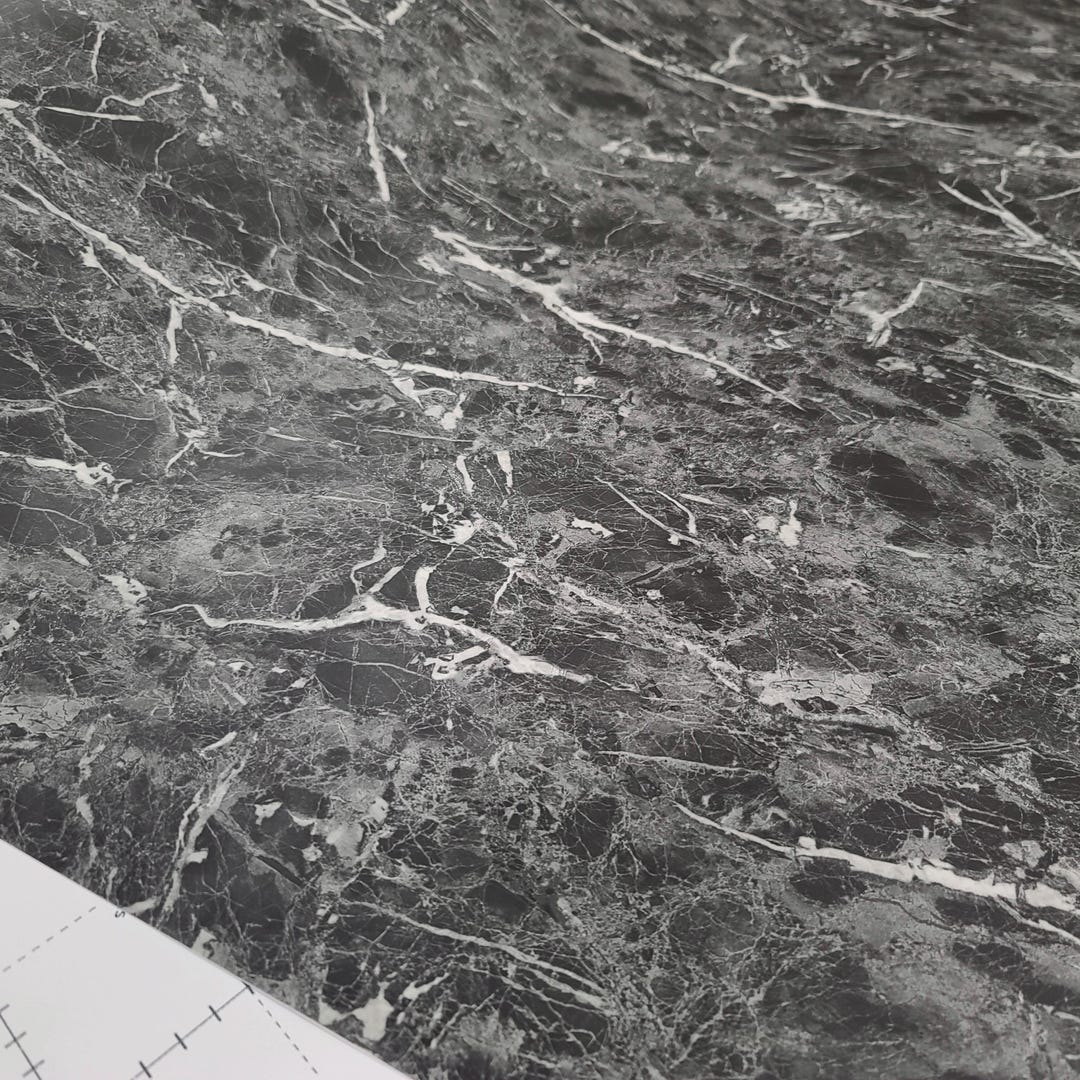 Matte Black Marble Granite Vinyl Self Adhesive Wall Paper Furniture ...