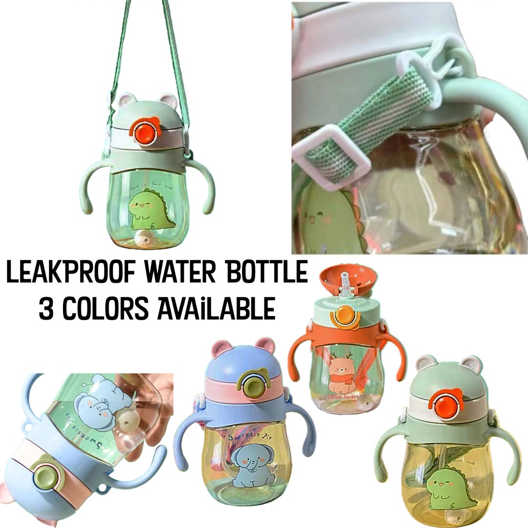 Toddler Kid Leak Spill Proof 14oz Water Lightweight Plastic Bottle ...
