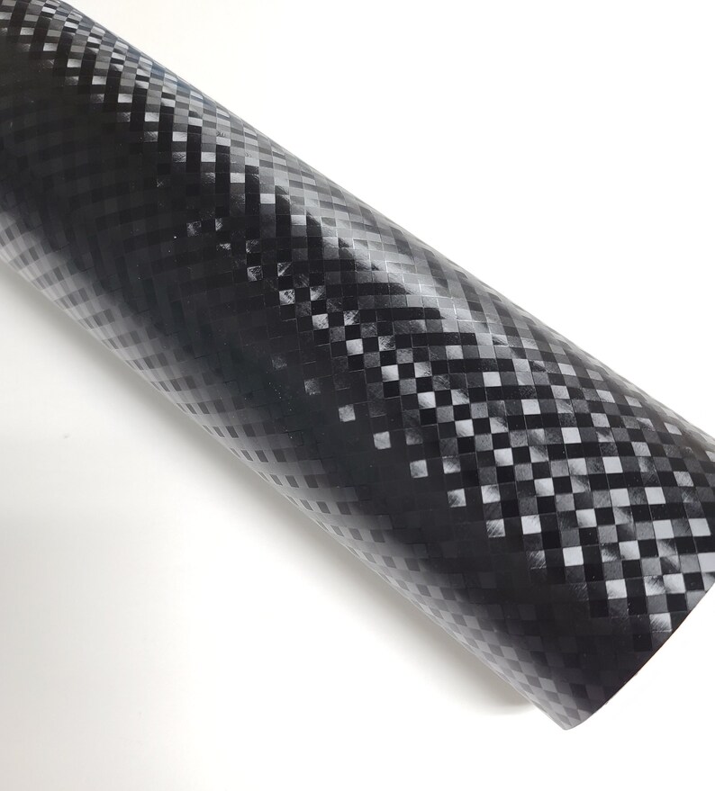 Satin Matte Black Checkered Pattern Self Adhesive Vinyl Car Wrap ...