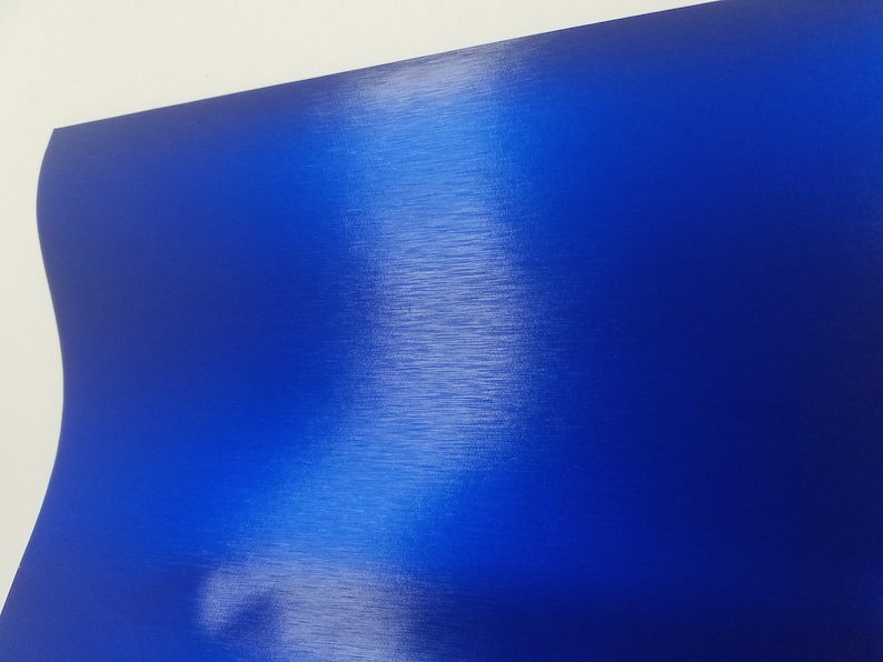 Brushed BLUE Texture Vinyl Car Wrap Self Adhesive Backed Air Release ...