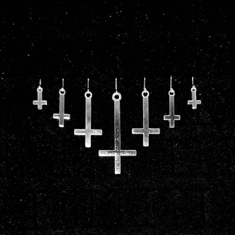 Satanic Earring Stud - Etsy