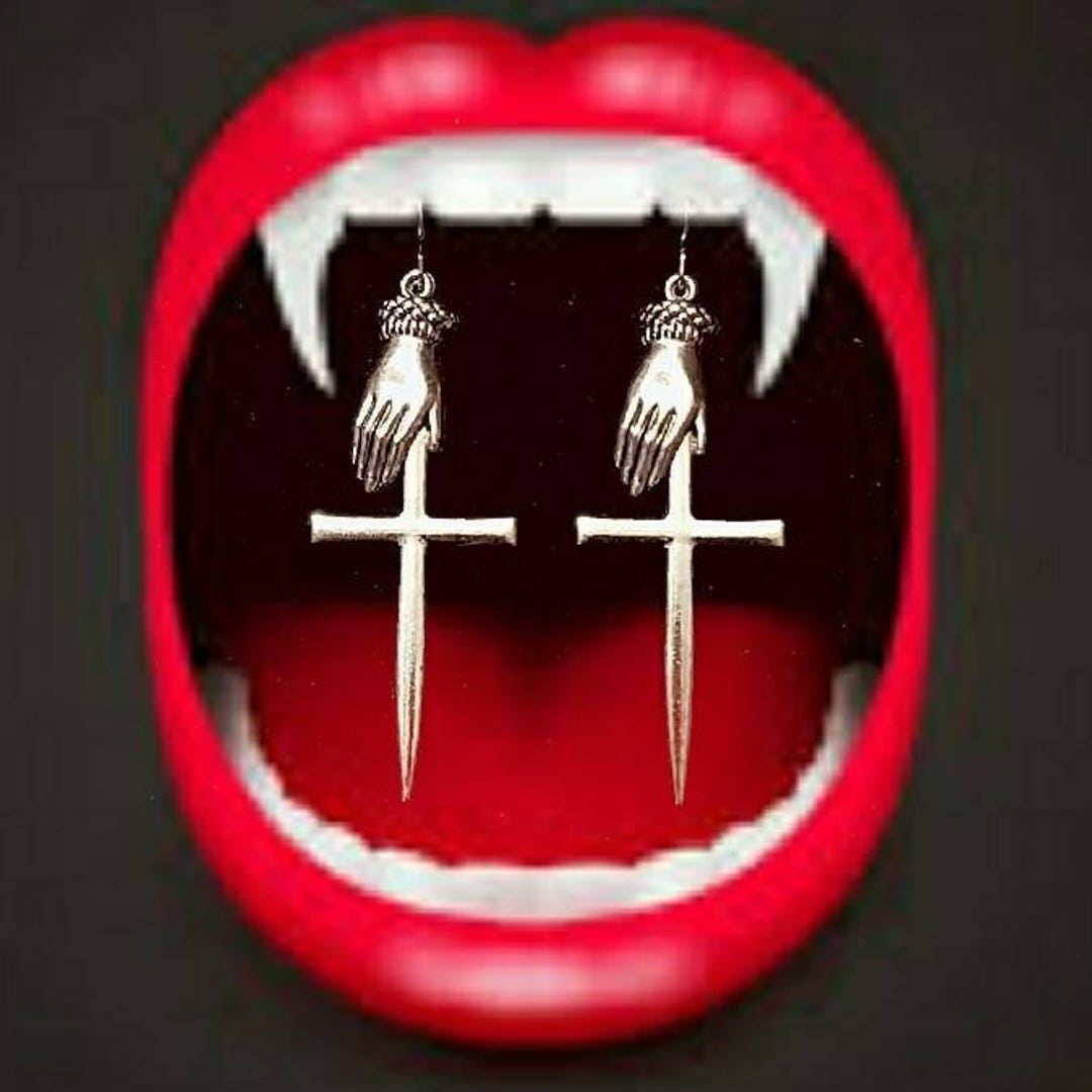 VAMPIRE HUNTER, Gothic Earrings, Sword Earrings, Victorian Jewelry ...