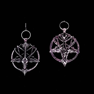 BAPHOMET Earrings, Satanic Jewelry, Occult Jewelry, Ear Weights ...