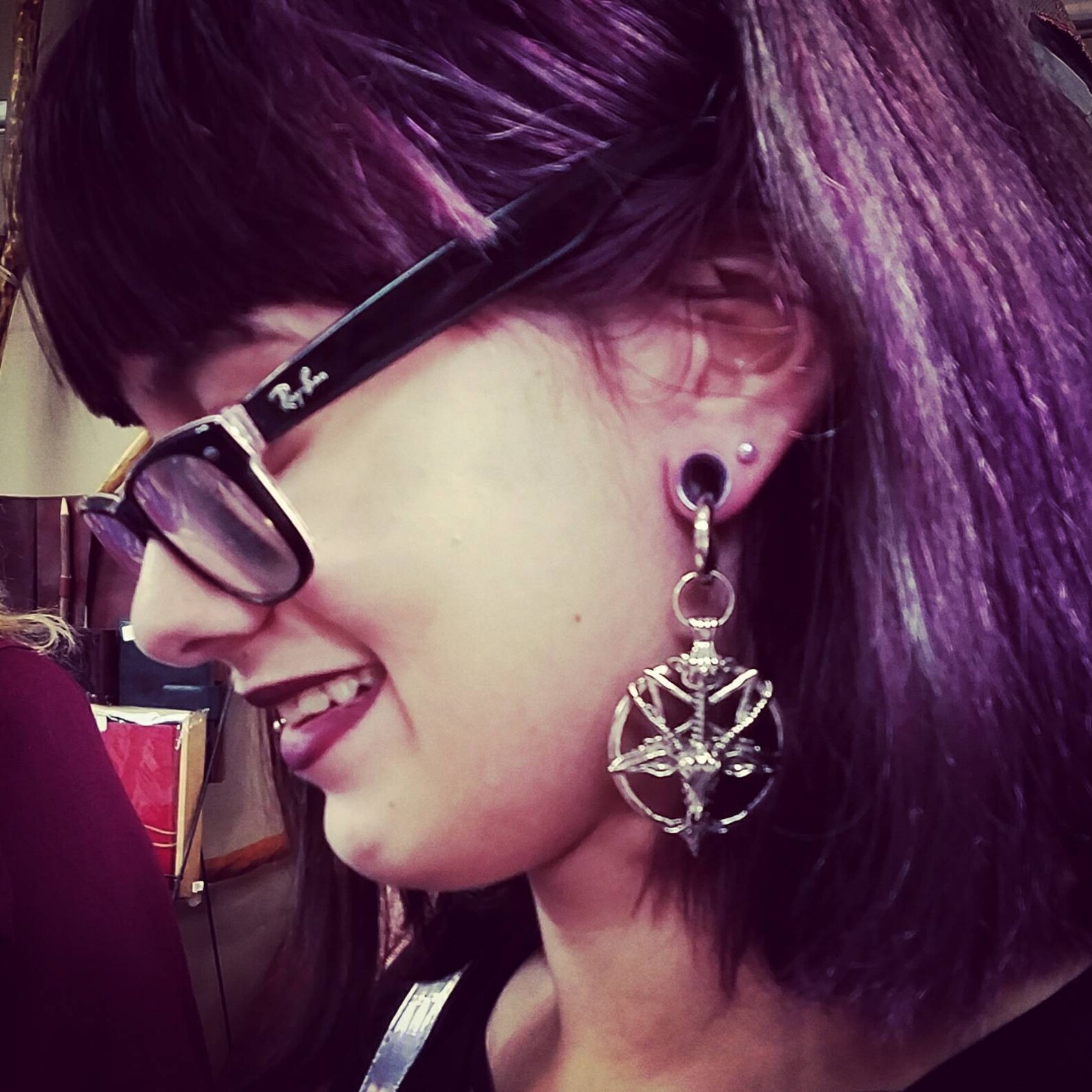 BAPHOMET Earrings Satanic Jewelry Occult Jewelry Ear - Etsy