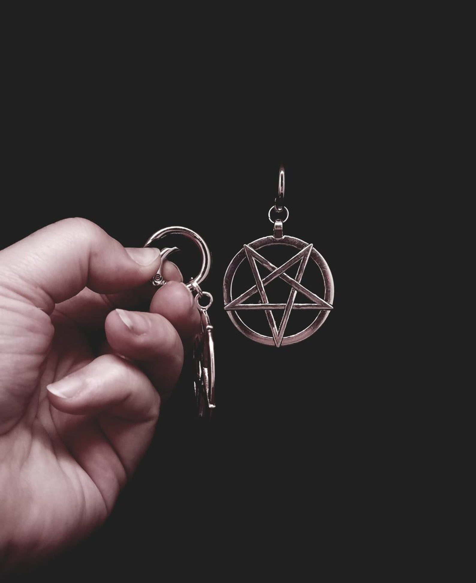 INVERTED PENTAGRAM Ear Weights Satanic Pentagram Earrings - Etsy