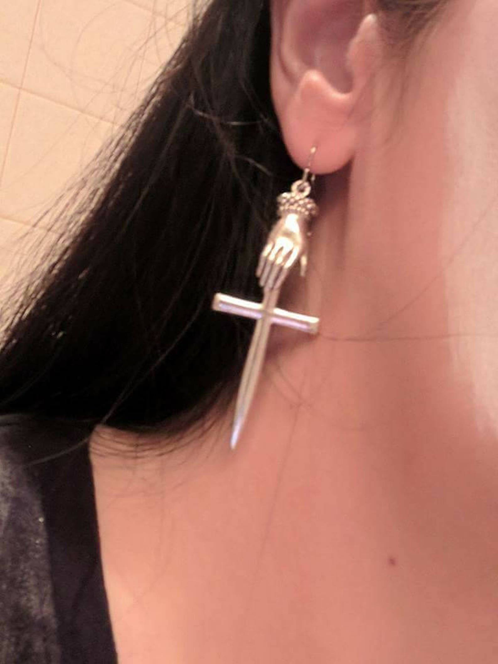 VAMPIRE HUNTER, Gothic Earrings, Sword Earrings, Victorian Jewelry ...