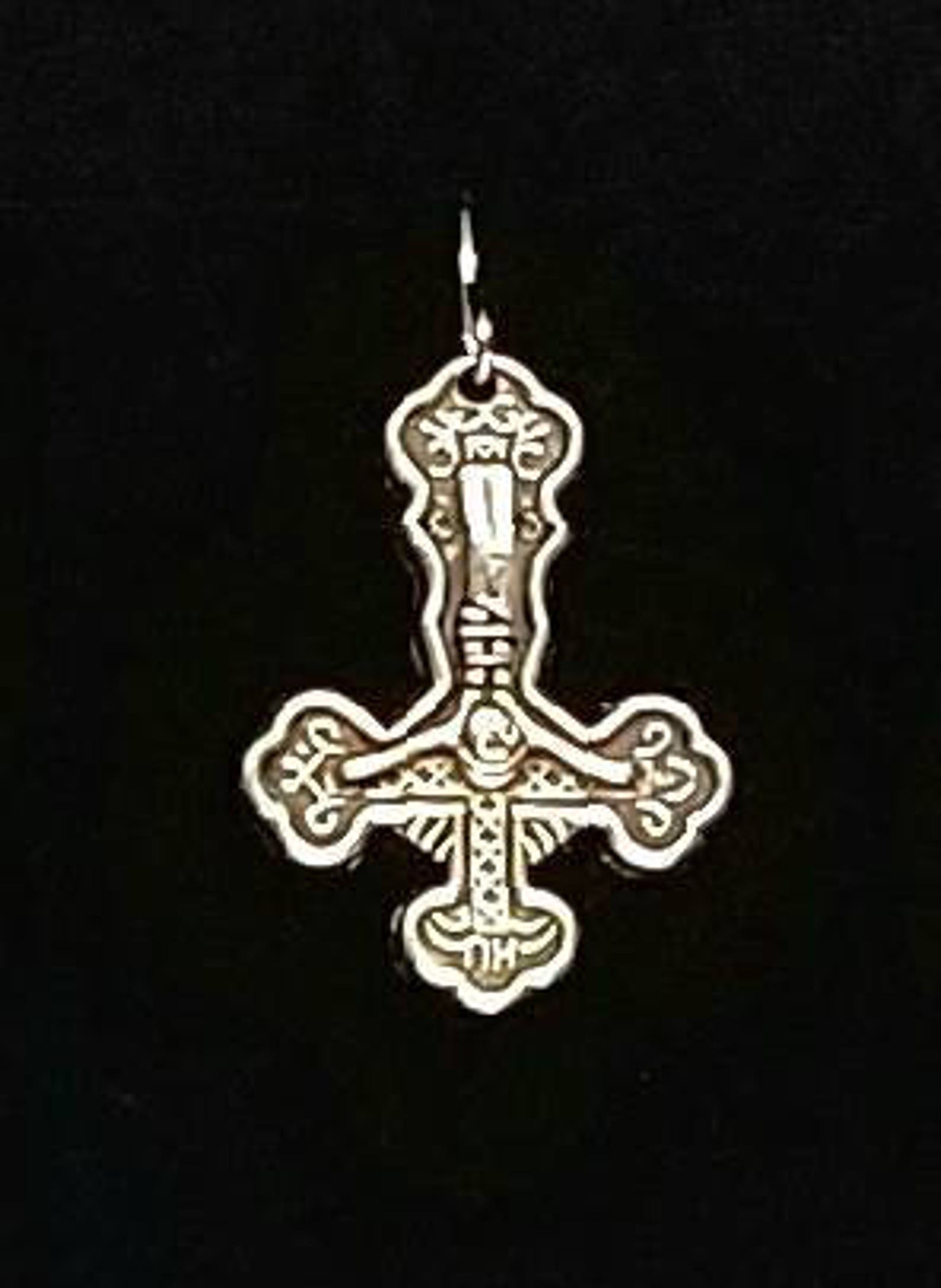 INVERTED CRUCIFIX Inverted Cross Earring Single Earring the - Etsy