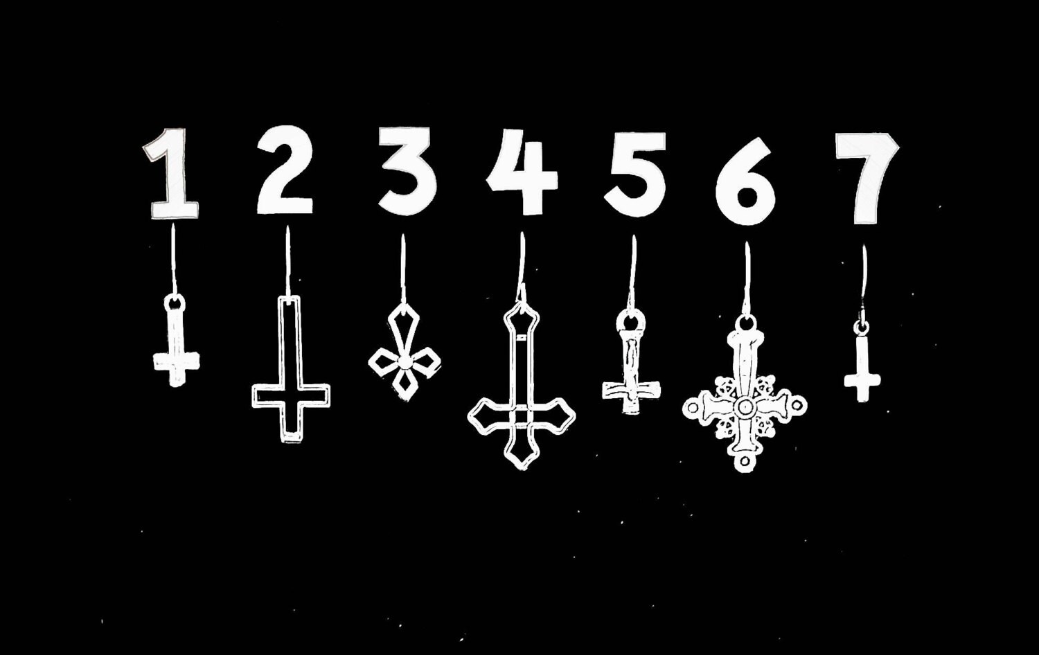 INVERTED CROSS Earrings, Upside-down Cross, Satanic, Unholy, Satanic ...