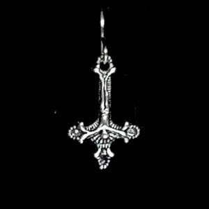 INVERTED CRUCIFIX, Inverted Cross Earring, Single Earring, the Hanged ...