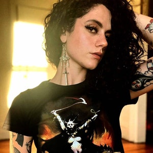 THREE of SWORDS, Inverted Crucifix Earrings, Tarot Jewelry, Inverted ...