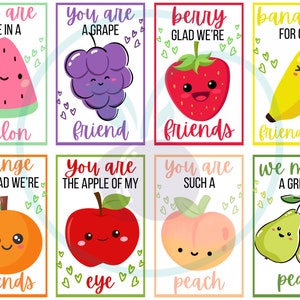 Valentines Kids Cards, Fruit Valentine Cards Kids, Fruit Valentine's ...