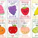 Valentines Kids Cards, Fruit Valentine Cards Kids, Fruit Valentine's ...