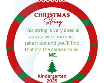 Christmas Ribbon Gift Tag Printable Kids Christmas Ribbon Ornament ...
