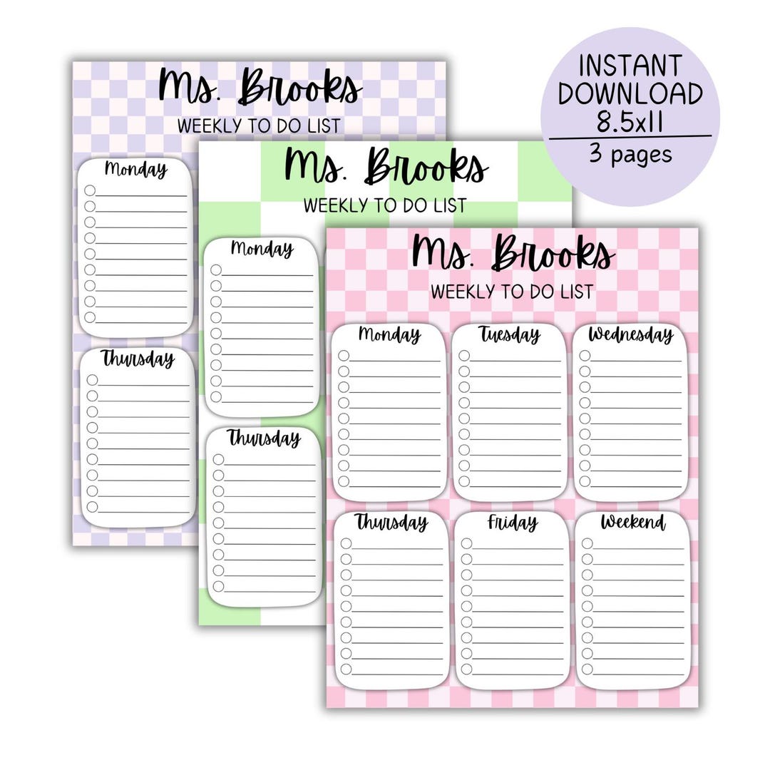 Weekly Planner | Printable, Digital | Weekly Planner | Weekly Organizer ...