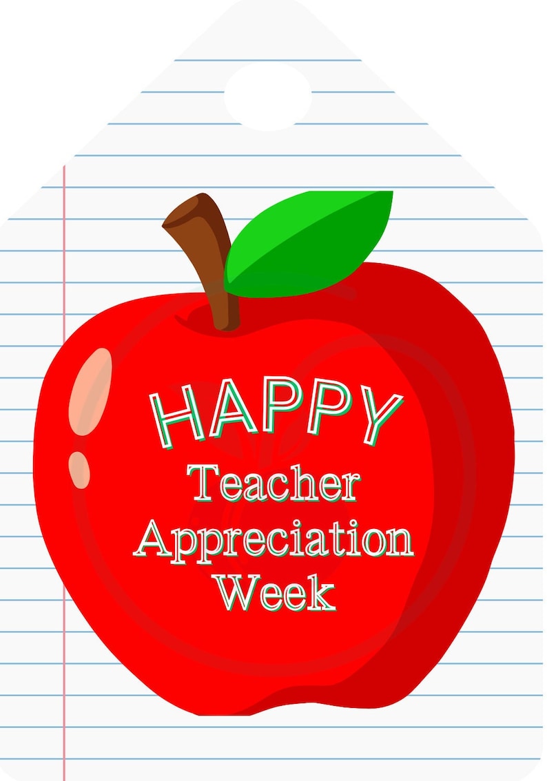 Happy Teacher Appreciation Gift Tag - Etsy