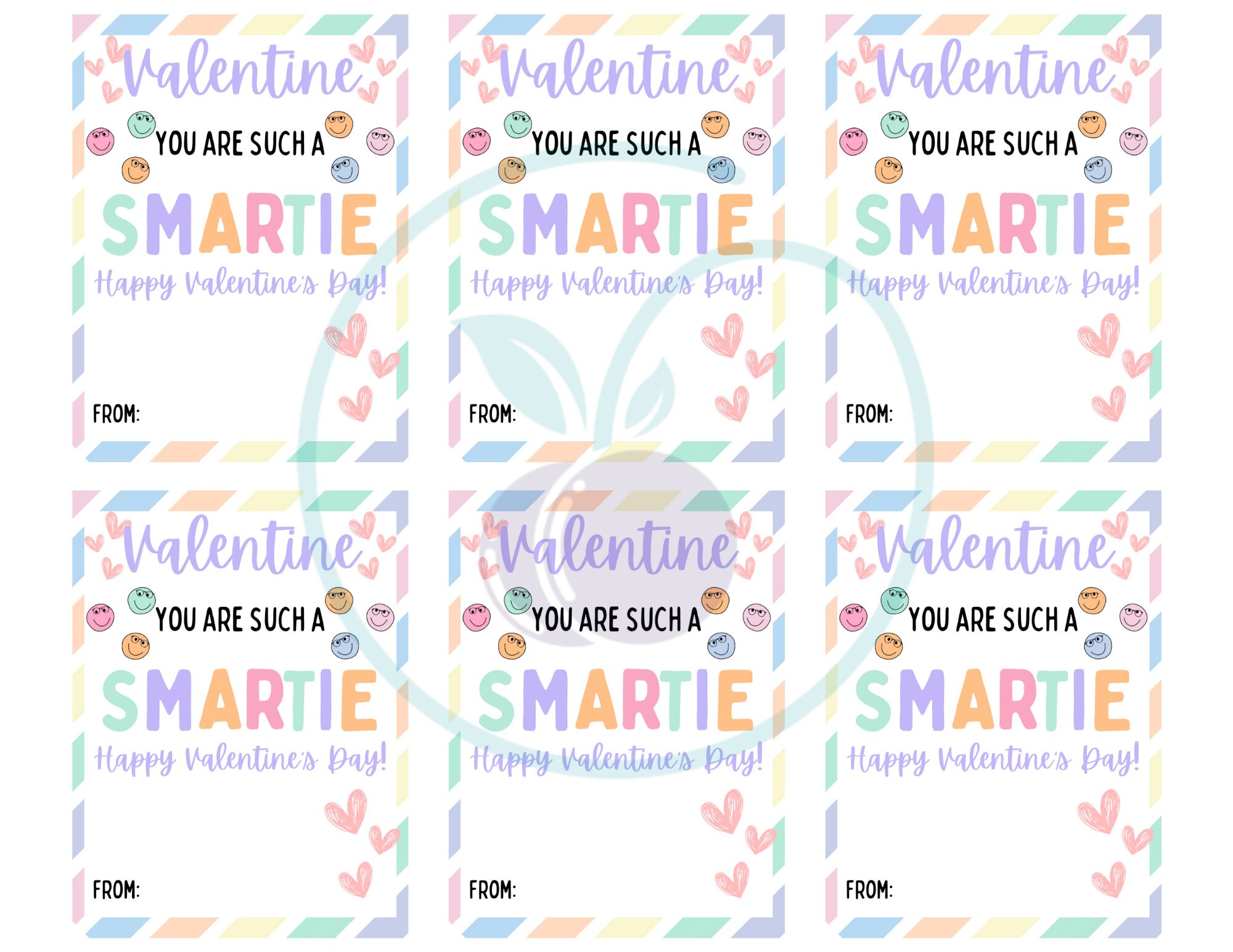 Such a Smartie Valentine , Teacher Valentine to Students, Classroom ...