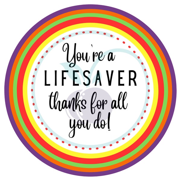 Lifesaver Thank You - Etsy