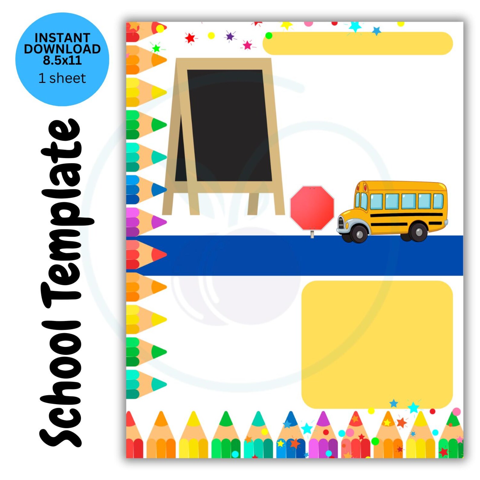 Back to School Template, Printable Back to School Flyer, Back to School ...