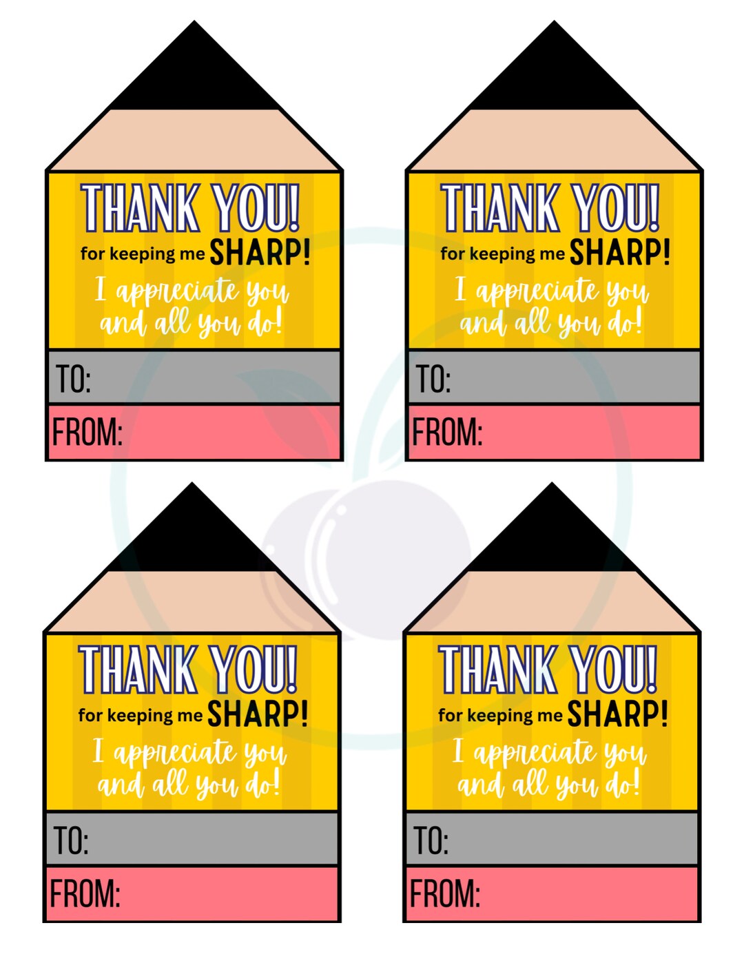 Teacher Appreciation Week, Teacher Appreciation Gift Tag, Printable ...