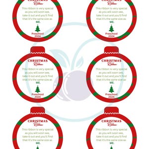 Preschool Christmas Ribbon Gift Tag Printable Kids Christmas Ribbon ...