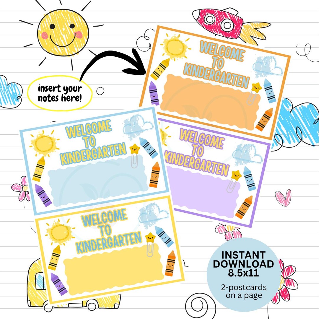 Kindergarten Crayon Back to School Flyer, Welcome to Kindergarten ...
