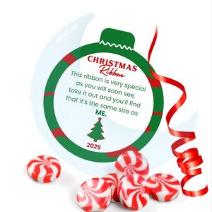 Kindergarten Holiday Christmas Ribbon Gift Tag Printable Kids Christmas ...