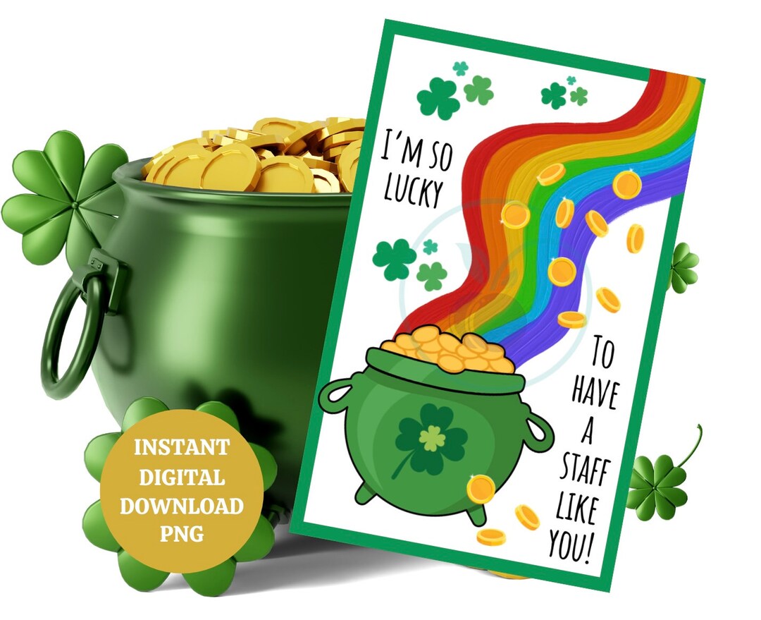 So Lucky to Have a Staff Like You, St Patrick’s Day, Staff Tag, Lucky ...