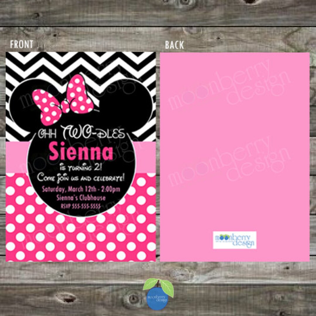 Minnie Mouse Invite - Etsy