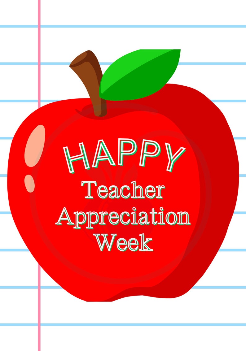 Happy Teacher Appreciation Gift Tag, Apple Tag - Etsy