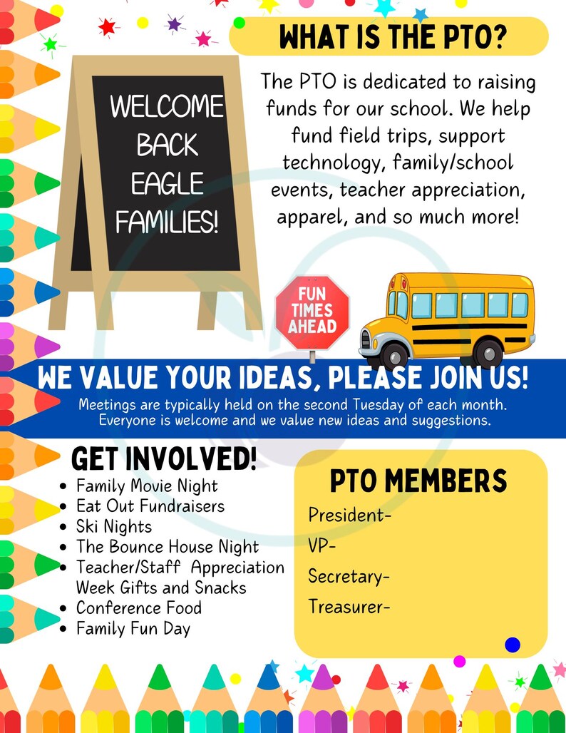 Back to School Template, Printable Back to School Flyer, Back to School ...