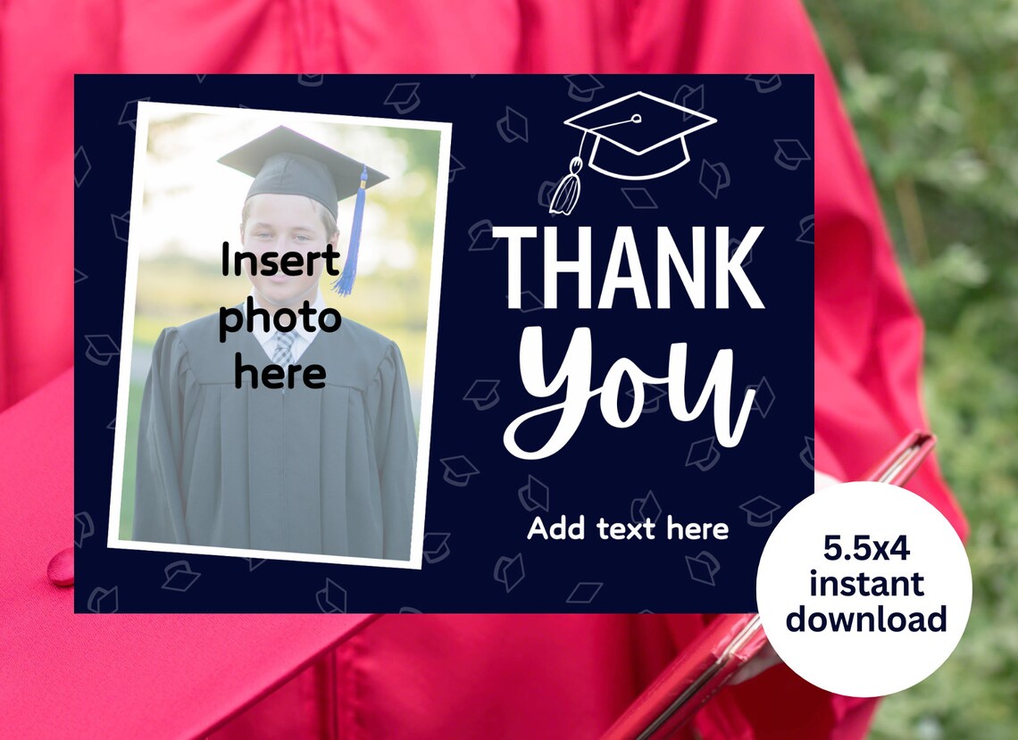 Graduation Thank You, Digital Thank You, Graduation, Thank You Card ...