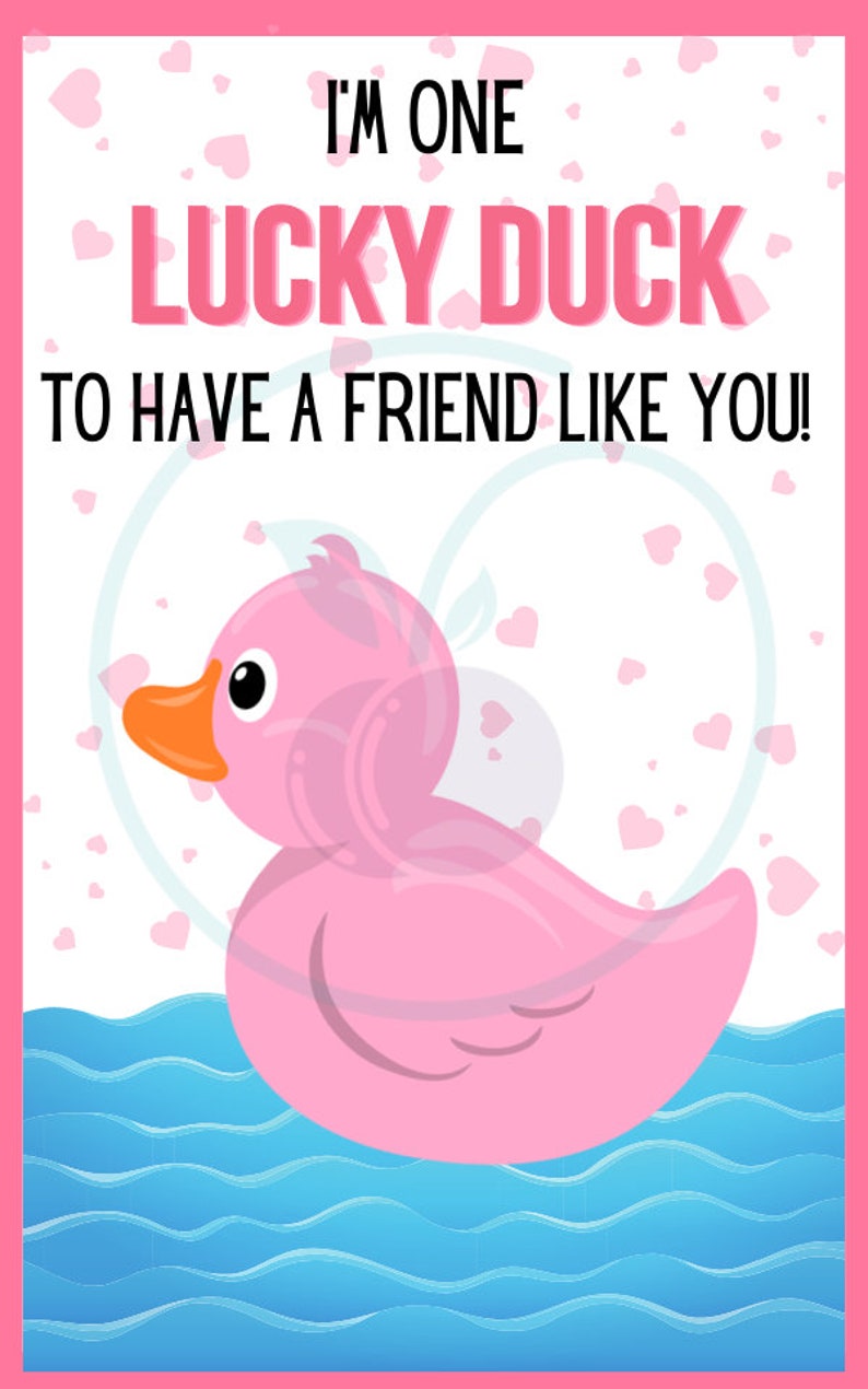 Lucky Duck Valentine, I’m One Lucky Duck, Valentines Day, Duck ...